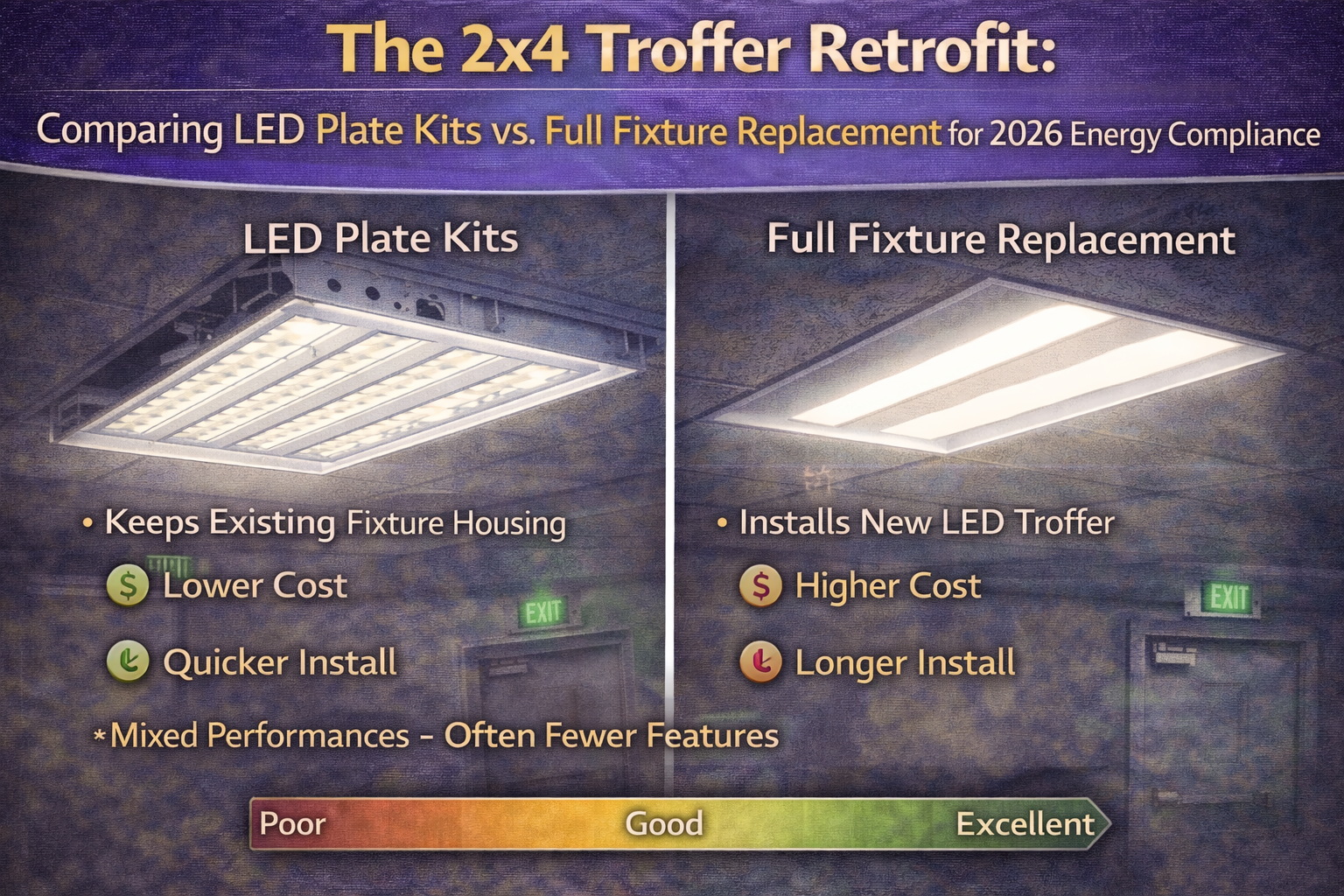 The 2x4 Troffer Retrofit: LED Plate Kits vs. Replacement – Stars and ...