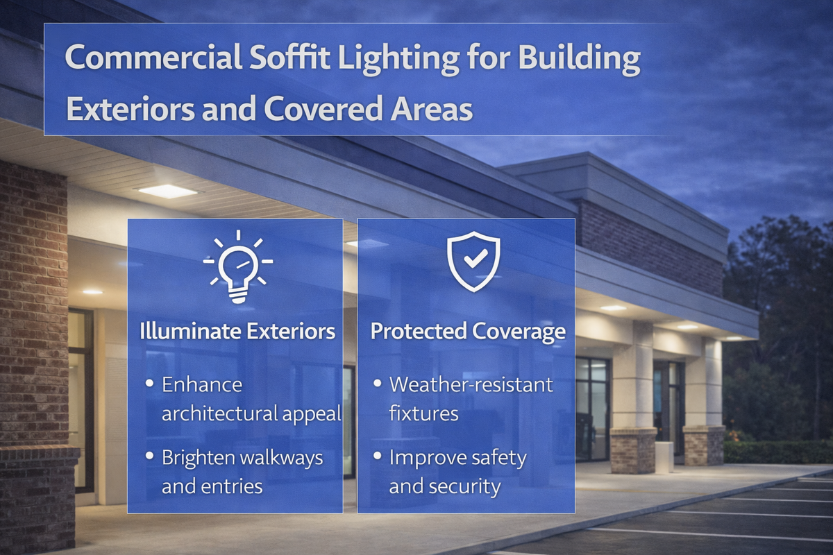 Commercial Soffit Lighting for Exteriors & Covered Areas – Stars and ...