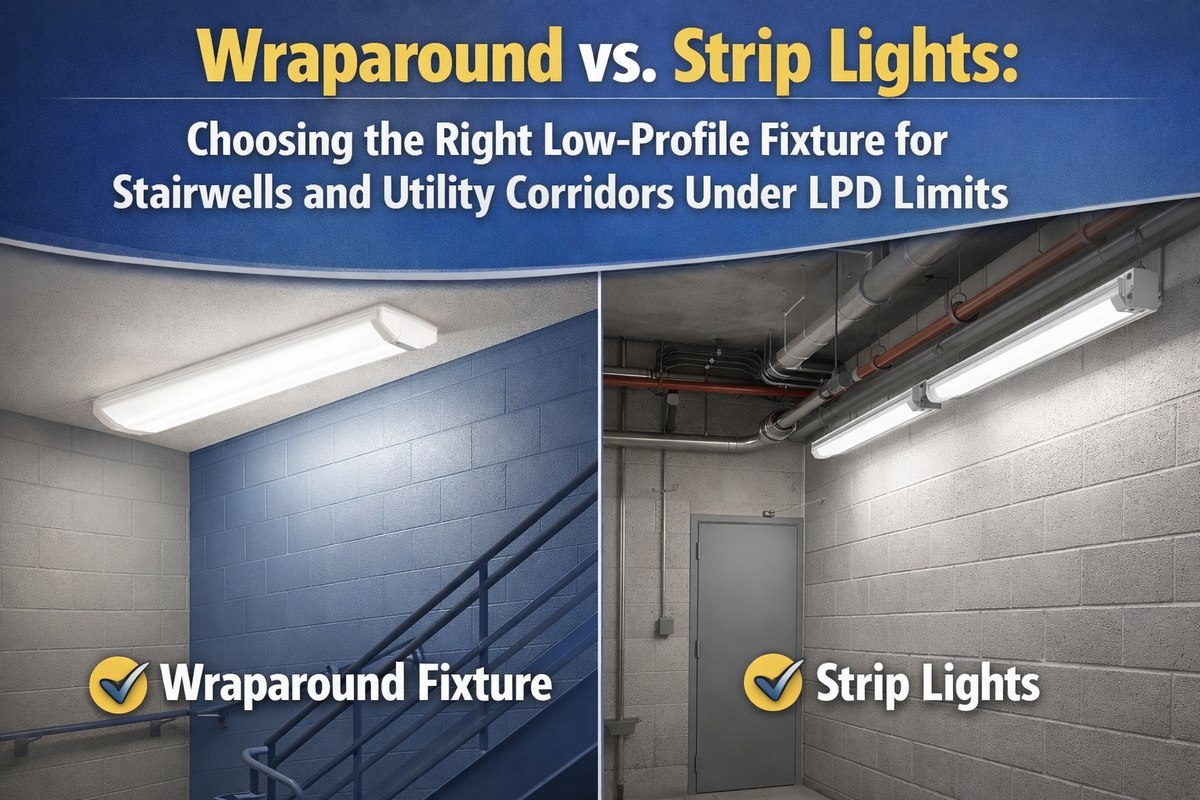 Wraparound vs. Strip Lights: Stairwell & Utility Specs – Stars and ...